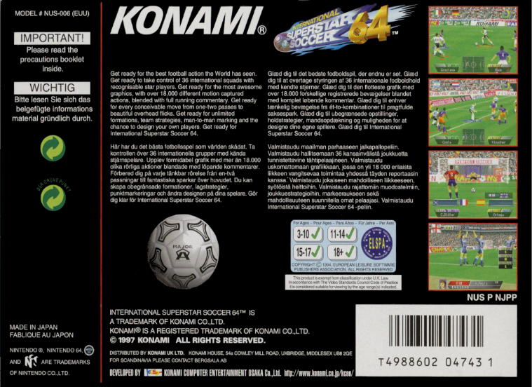 International Superstar Soccer 64